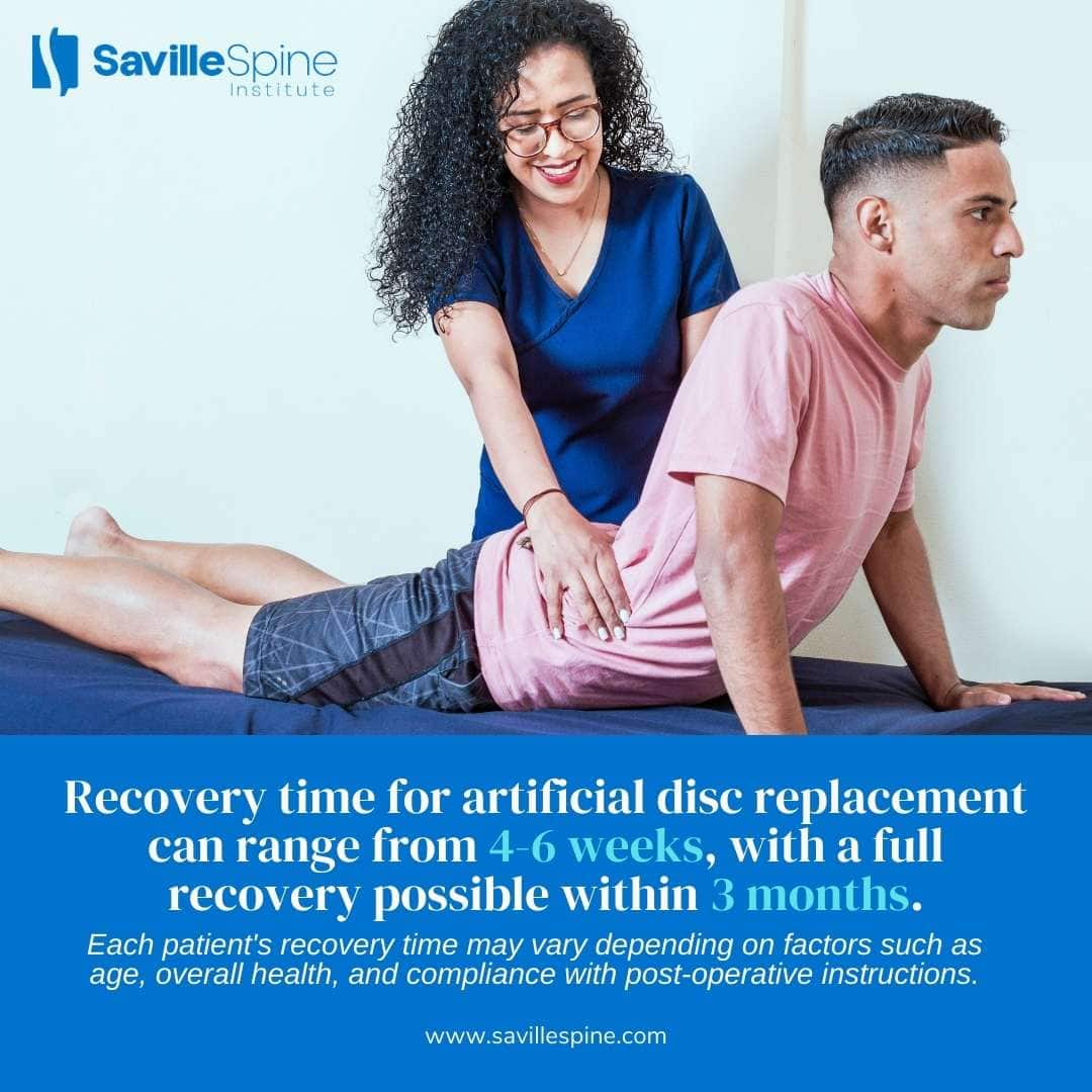 Recovery Timeline After Lumbar Disc Arthroplasty - Saville Spine Institute